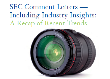 SEC Comment Letters: A Recap of Recent Trends - WSJ